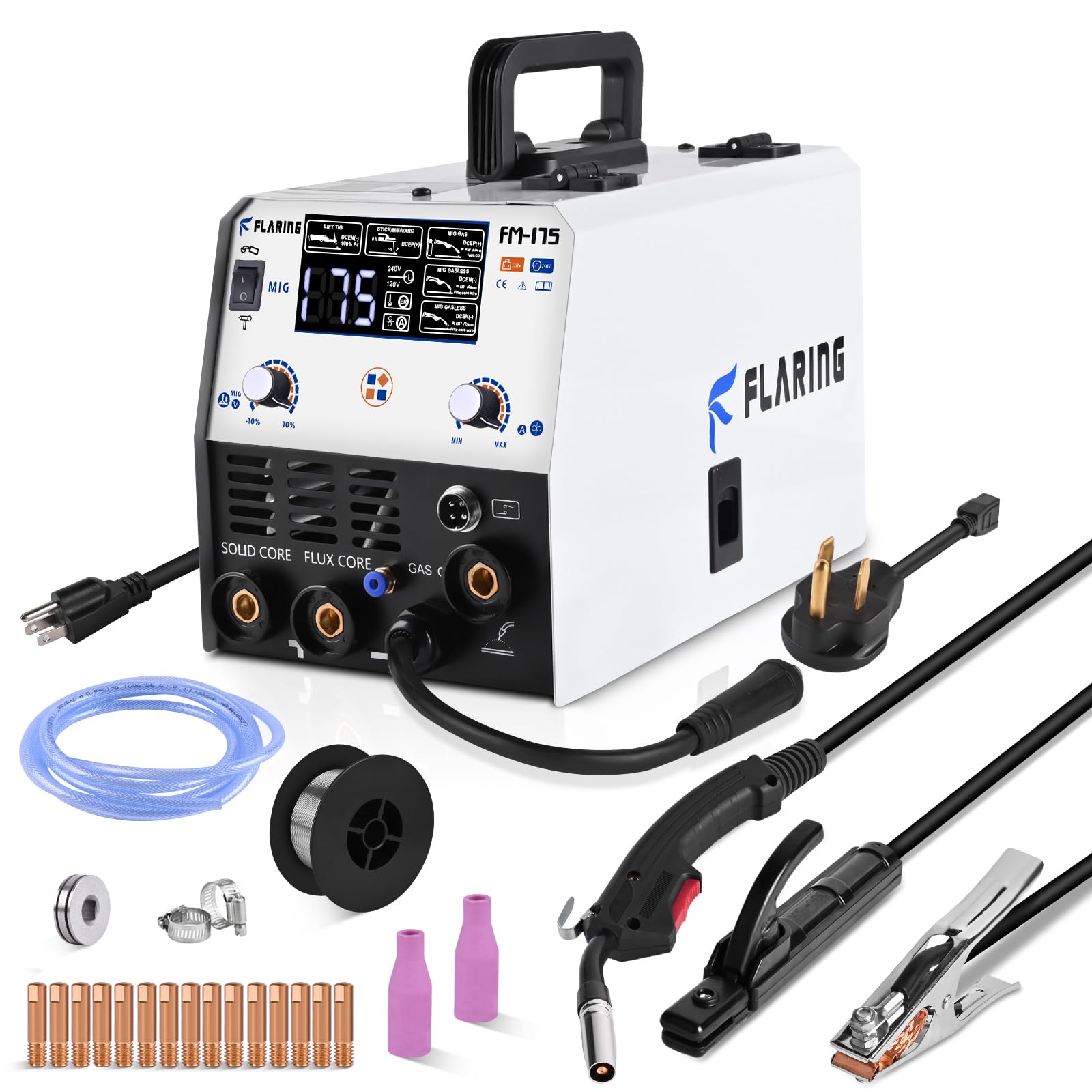 Mua FLARING MIG Welder,175Amp 4 in 1 120V/240V Dual Voltage Gas MIG ...
