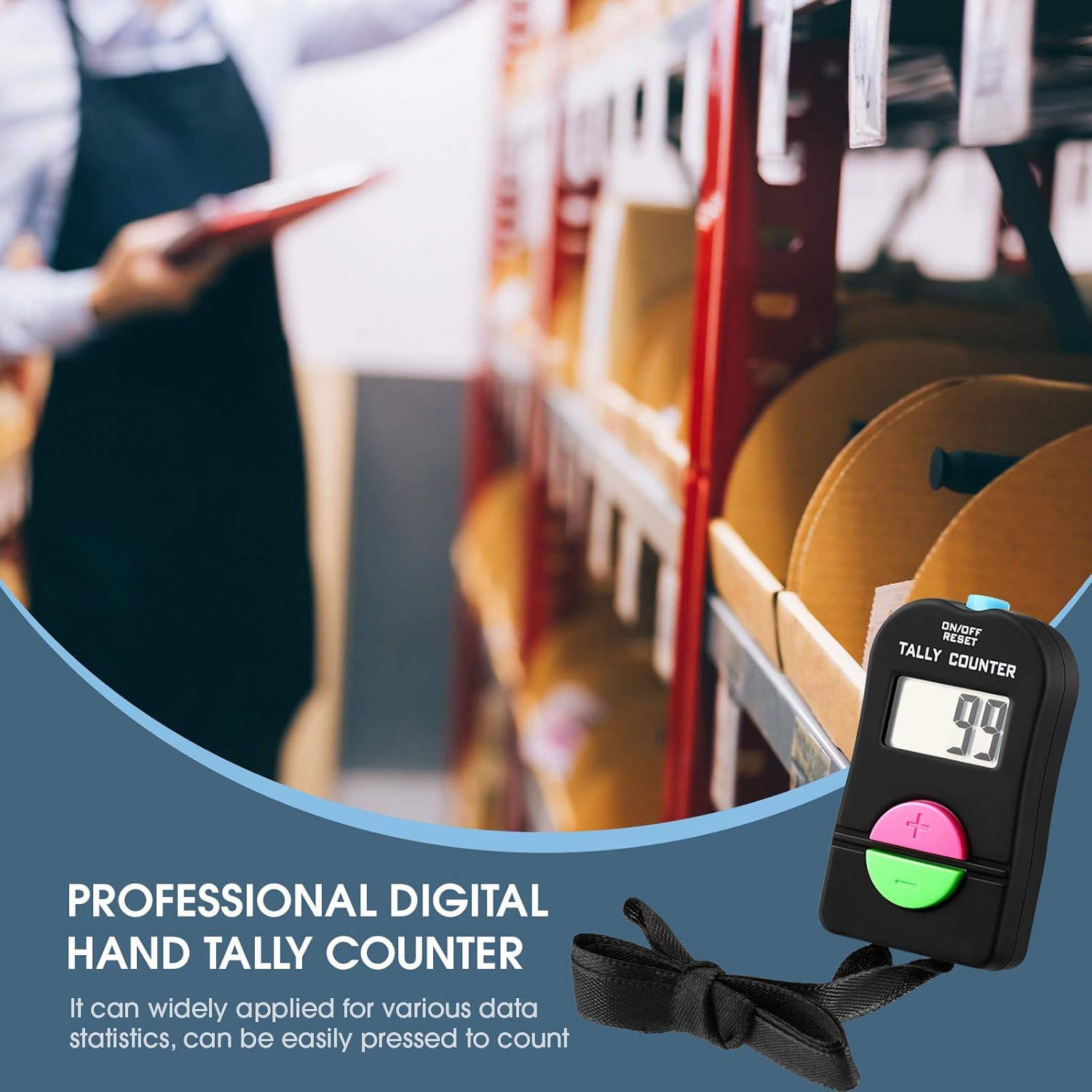 Weewooday Digital Hand Tally Counter Electronic Add and Subtract Manual ...