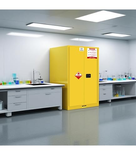 2 Door Chemical Storage Justrite Hazardous Material Storage Cabinet, 60 ...