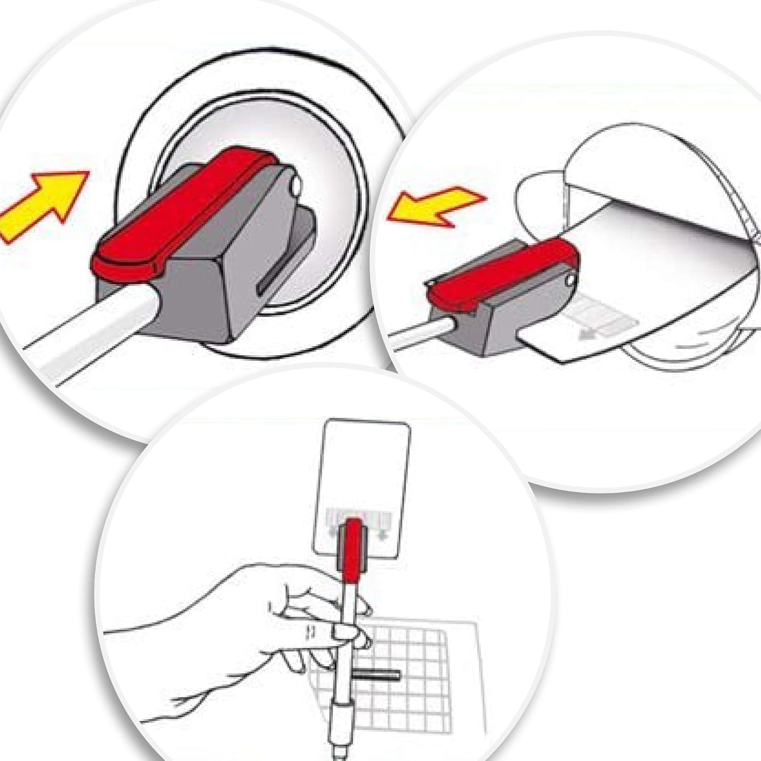 com-four® 2x parking ticket gripper, innovative card gripper with ...