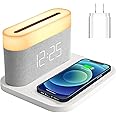 Amazon.com: COLSUR Digital Alarm Clock with Wireless Charging 15W Max ...