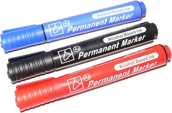 Markierstift-Set, Permanent Marker, 3-teilig, Wasserfest Filzstifte ...