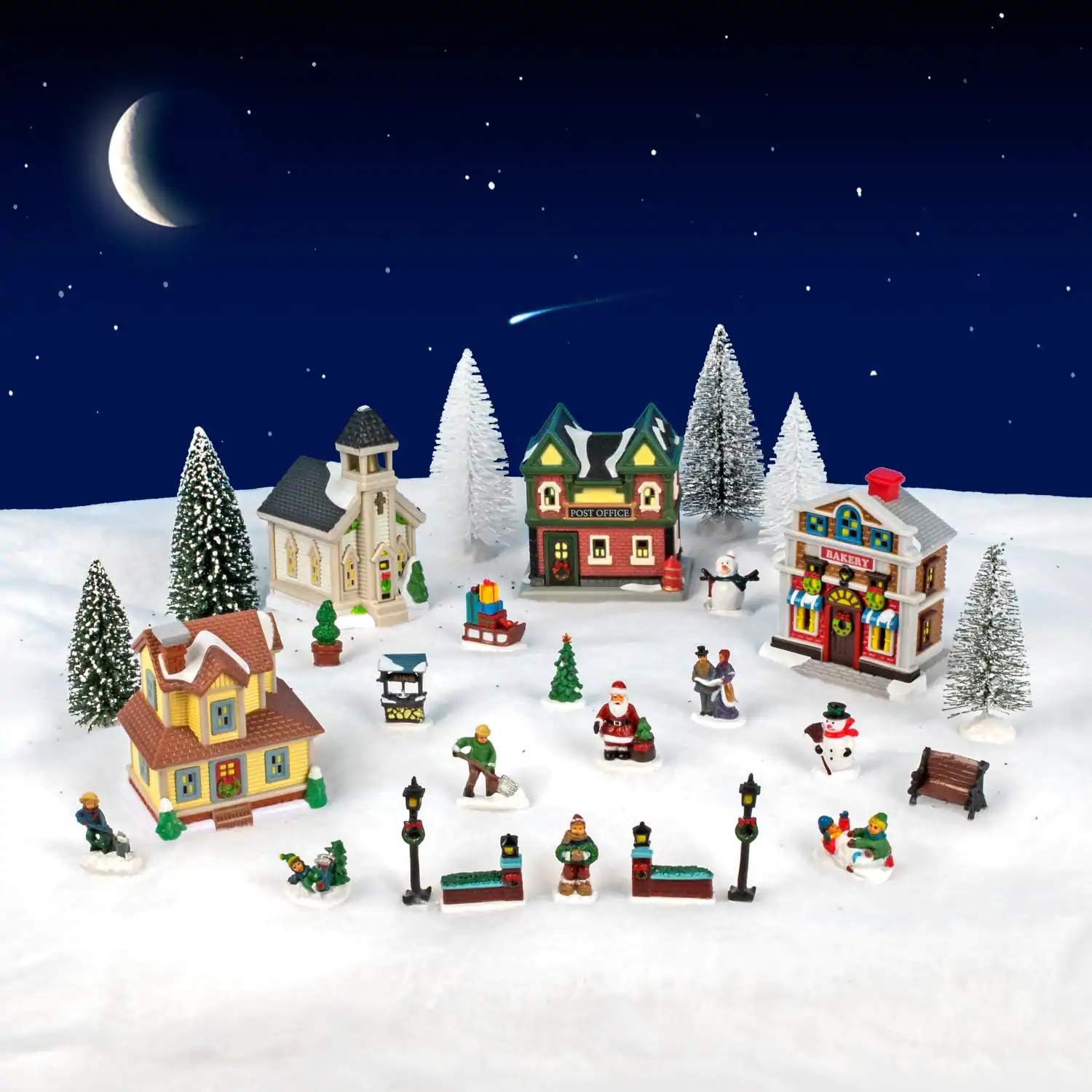 Charmed By Dragons 32 Piece Christmas Village Collection with Houses ...