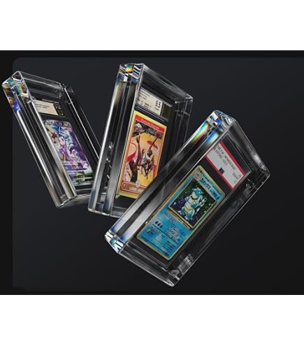 Card Display Case Magnetic Graded Card Display With LED Lights ...