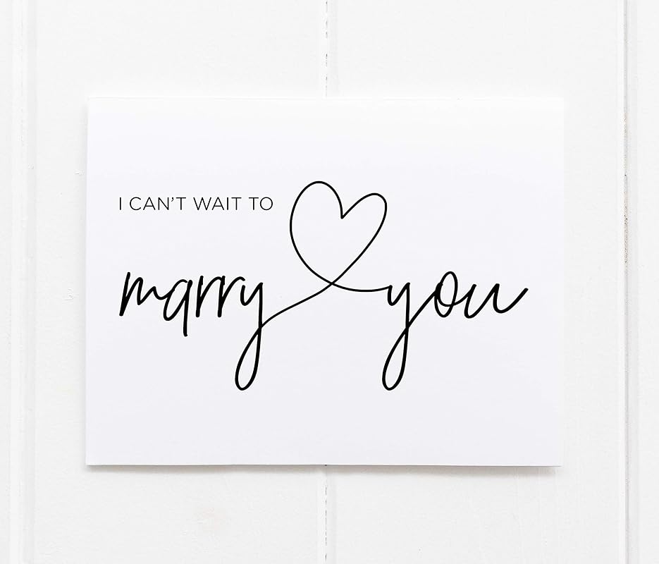 I Can t Wait To Marry You Handmade Blank Inside Wedding Card Wedding Engagement Cards Paper 