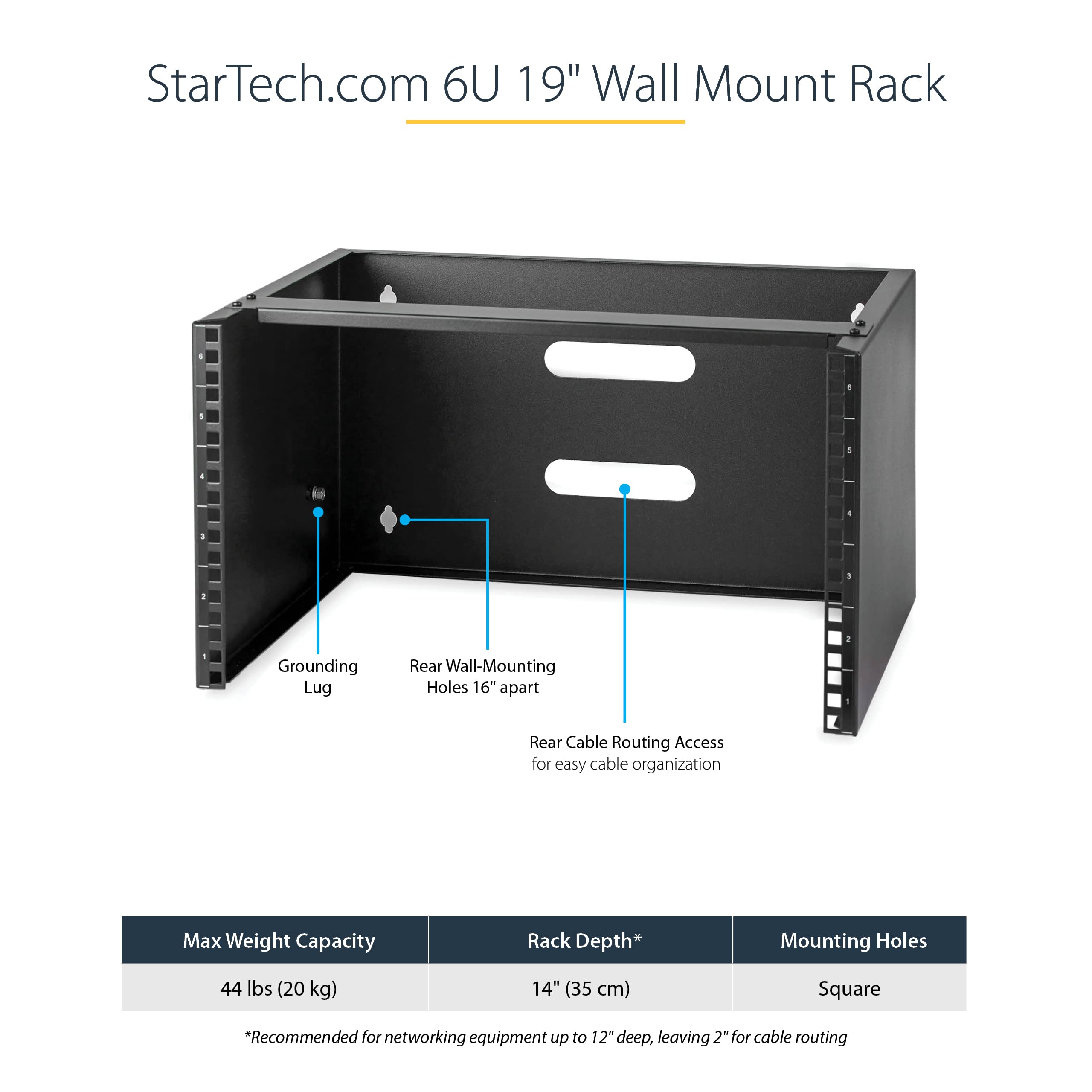 Mua StarTech.com 6U Wall Mount Network Rack - 14 Inch Deep (Low Profile ...