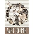 Amazon.com : Covido Welcome Easter Bunny Decorative Garden Flag, Rabbit ...
