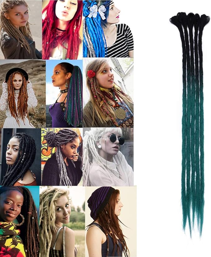 Hair Braids Two Ombre 5pcs Dreadlocks Hairpiece Synthetic 24" Braiding ...