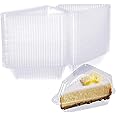 Amazon.com: 200 Pcs Cake Slice Containers with Lids Clear Plastic ...
