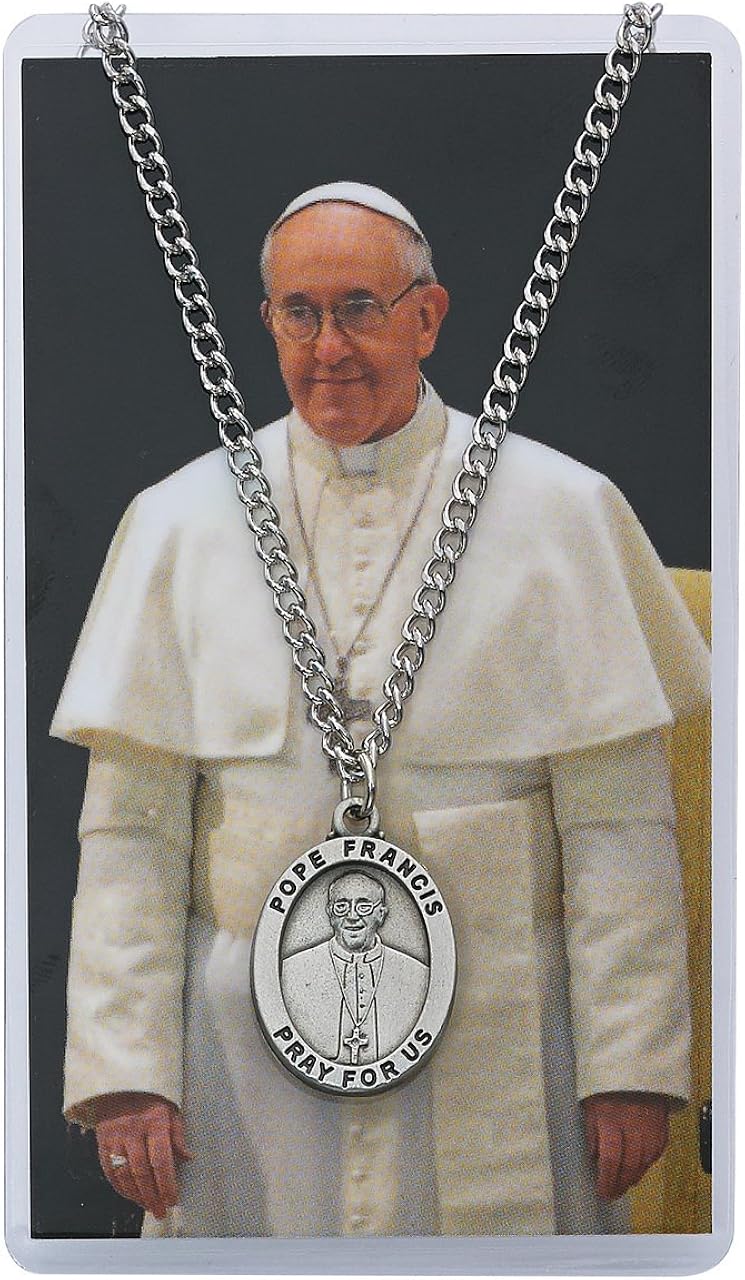 Amazon.com: POPE FRANCIS PRAYER CARD SET POPE FRANCIS MEDAL PENDANT ...