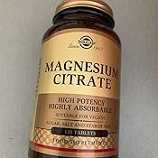 Solgar Magnesium Citrate Tablets - Pack of 120: Amazon.co.uk: Health ...