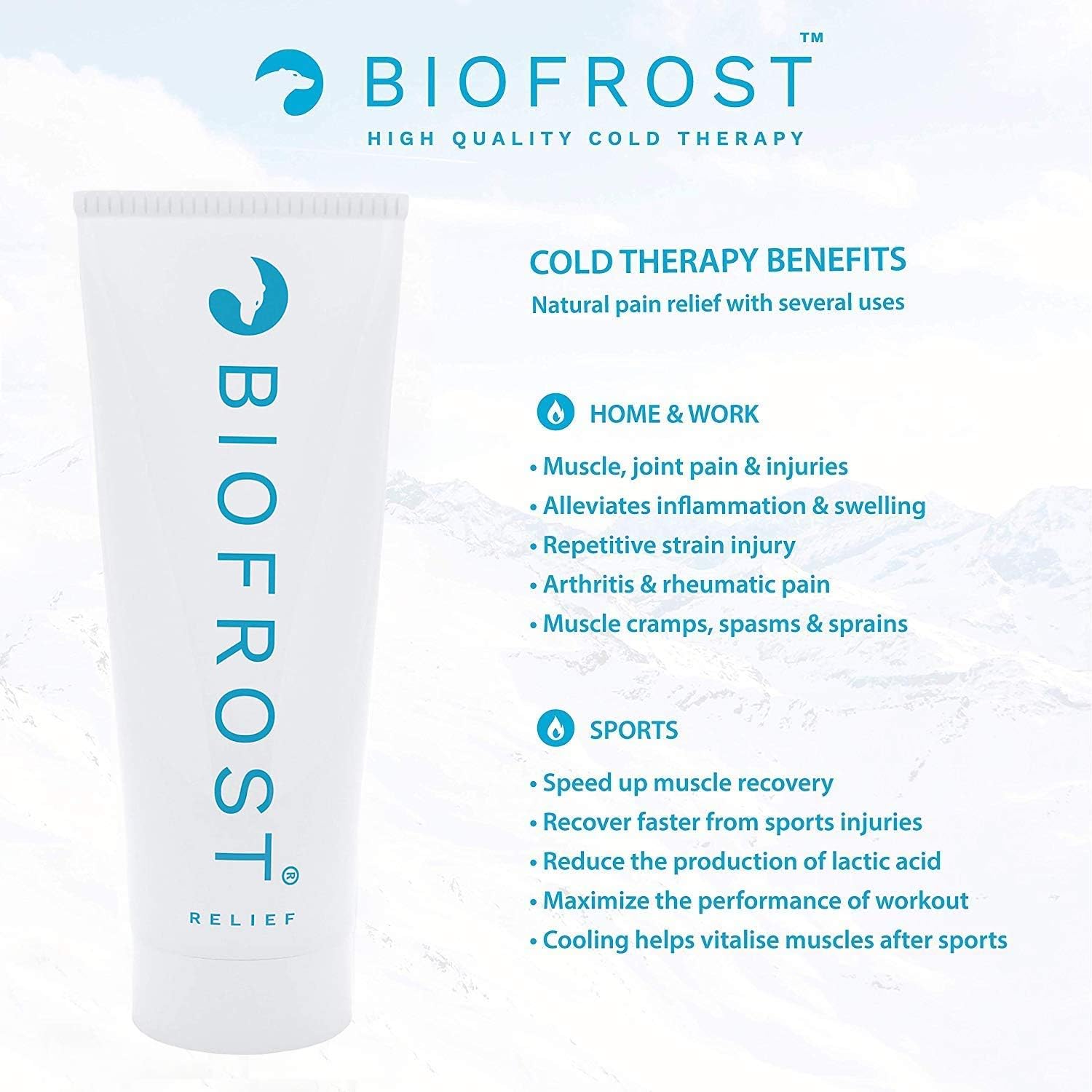 Biofrost Pain Relieving Gel (175ml) – Cooling Topical Analgesic Drug ...