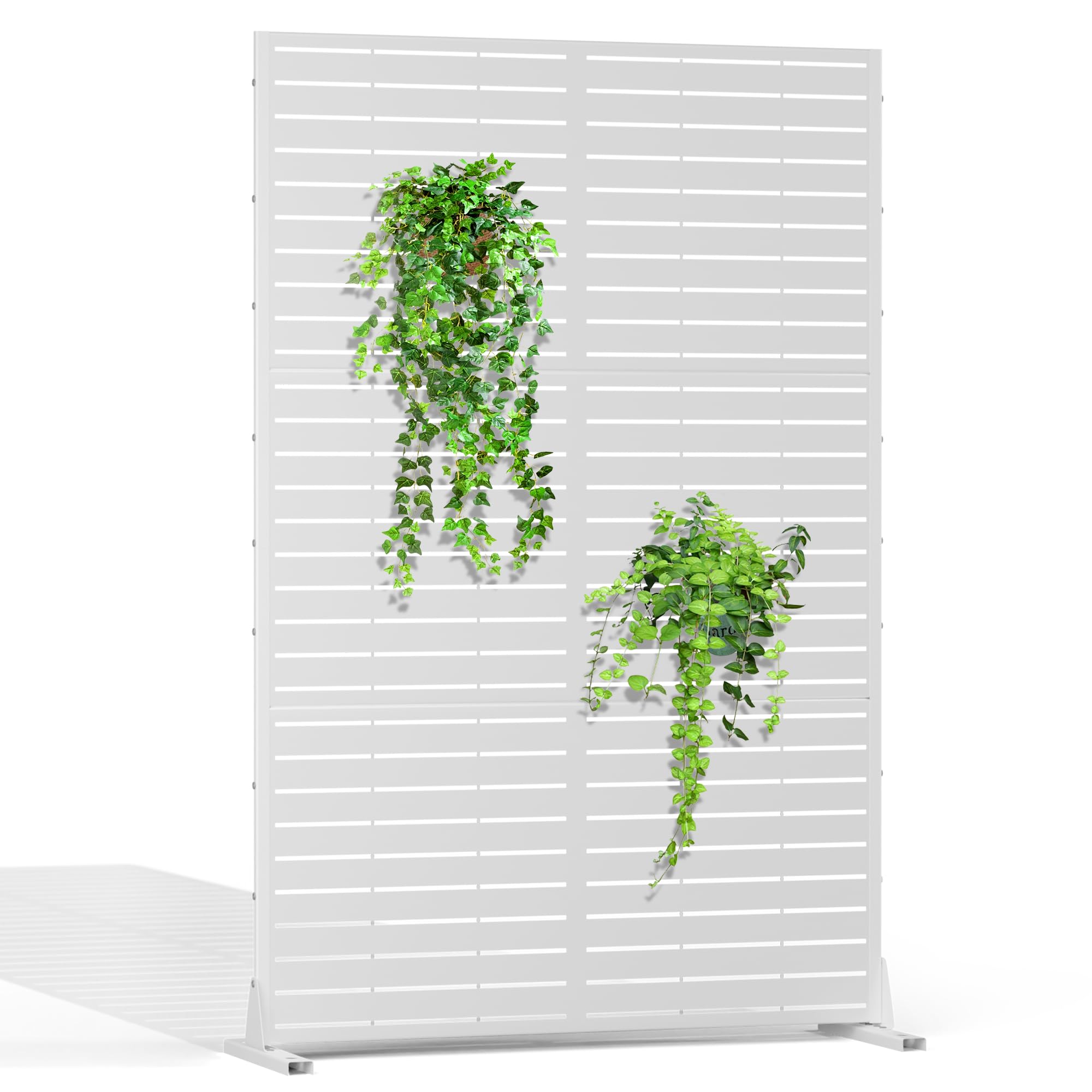 Outdoor Privacy Screen Metal Privacy Screen 72" H×47" W Freestanding ...