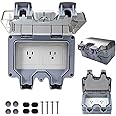 ZPSNDP 2-Gang Outdoor Electrical Outlet, 15A 110-250V Weatherproof ...