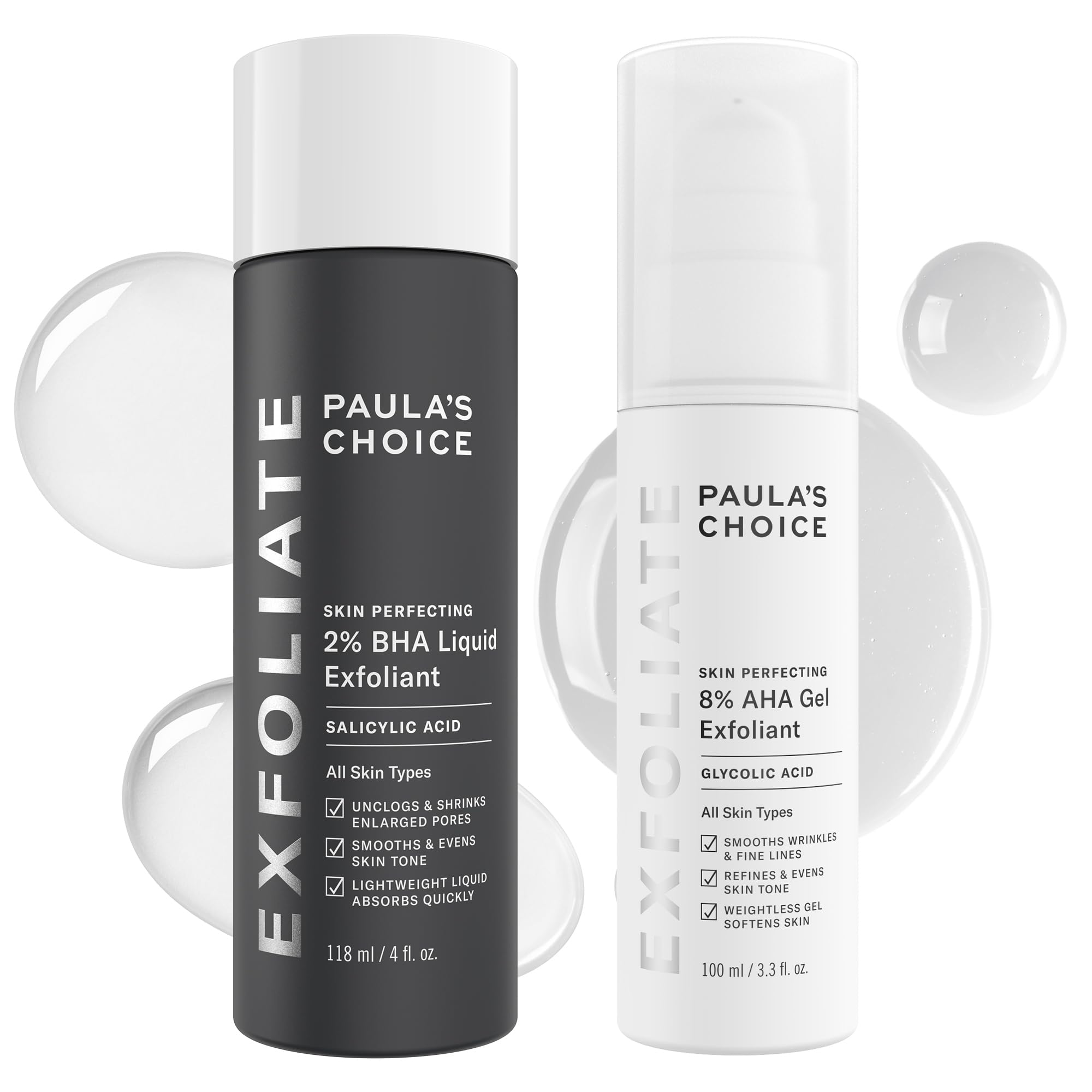 Mua Paula's Choice SKIN PERFECTING 8% AHA Gel Exfoliant & 2% BHA Liquid ...