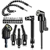 17pcs Flexible Drill Bit Extension, Include 3pcs Rotatable Socket Adapter 2pcs Hex Shank 105 ...