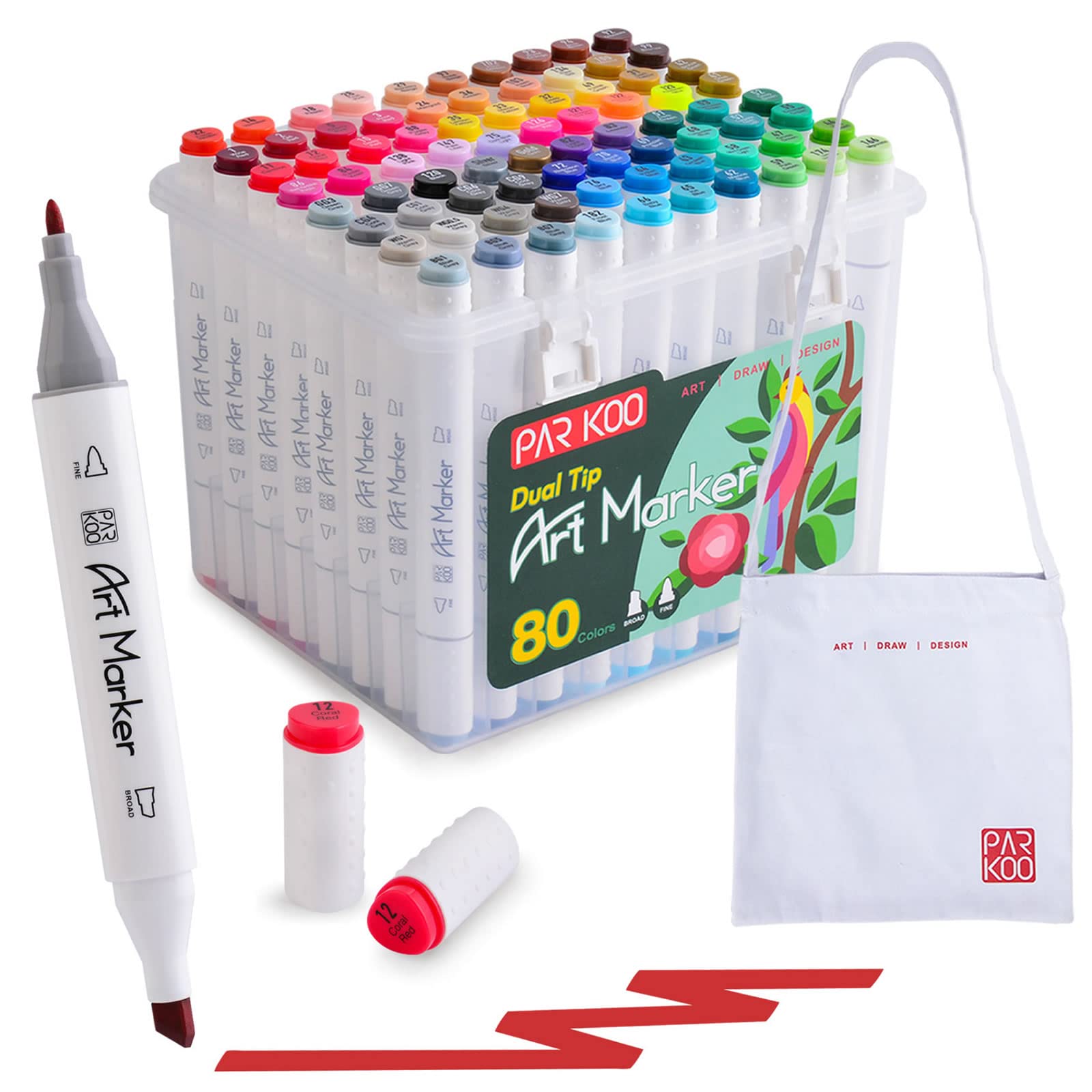 Mua Alcohol Markers 80 Colors, Double Tipped Fine & Chisel Alcohol ...
