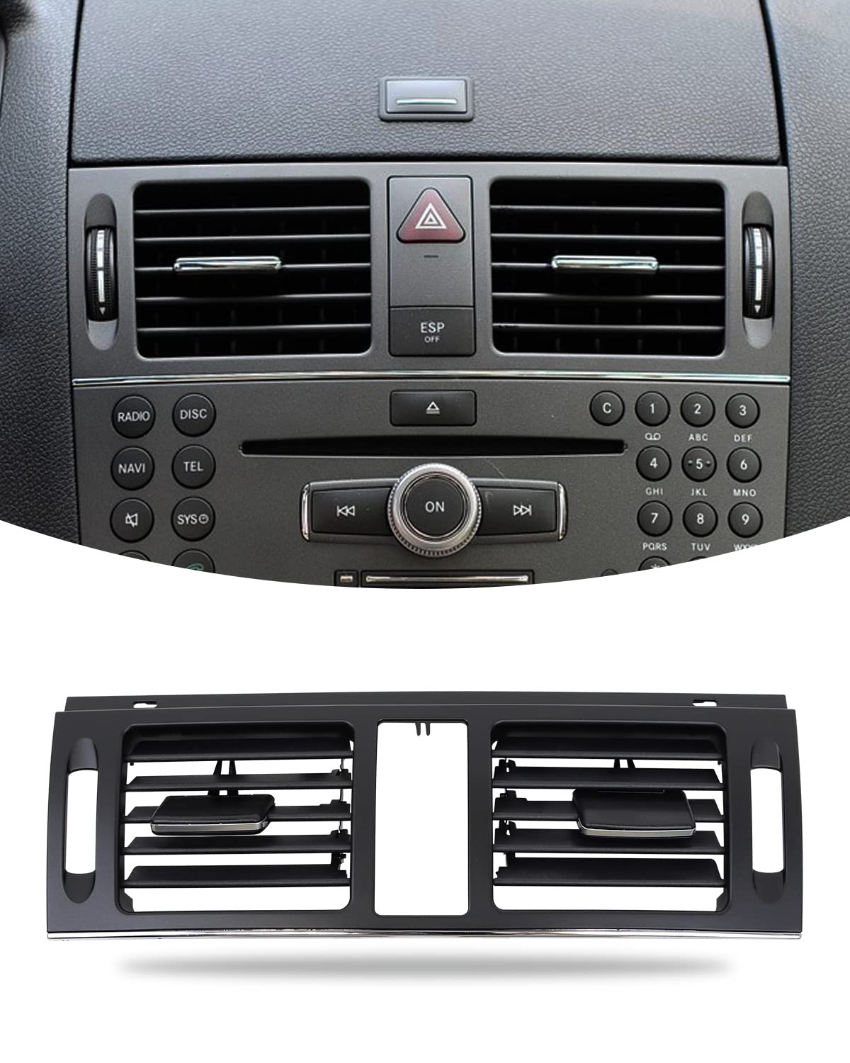 LIMBQS Front Center Air Grille Outlet Cover for Mercedes Benz W204, AC ...