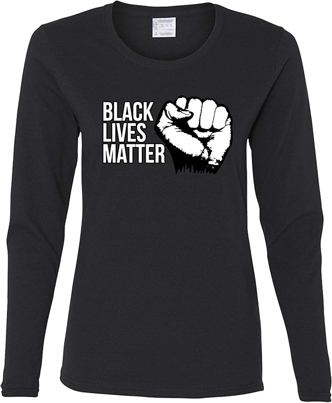 Amazon.com: Black Lives Matter Fist Women's Long Sleeve T-Shirt: Clothing