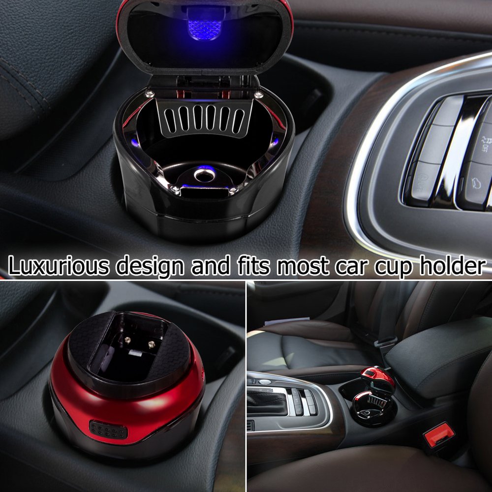 Posacenere per auto con coperchio per auto Posacenere per accendisigari ...