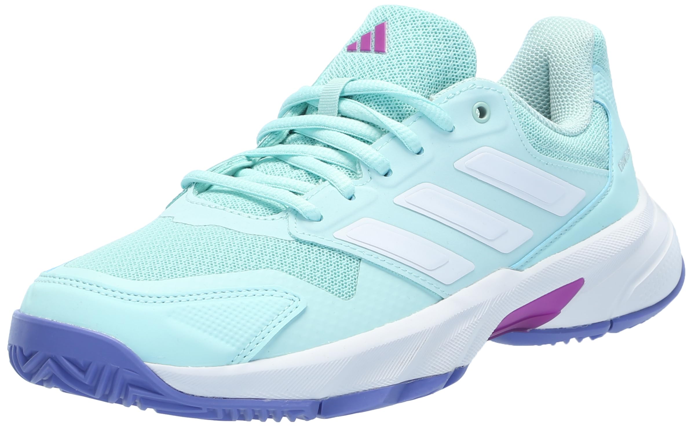 adidas Women's Courtjam Control 3 Tennis Sneaker, Semi Flash Aqua/White ...