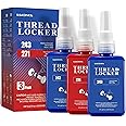 Amazon.com: ESKONKE 3 Pack Thread Locker Blue 243 + Red 271 Removable ...