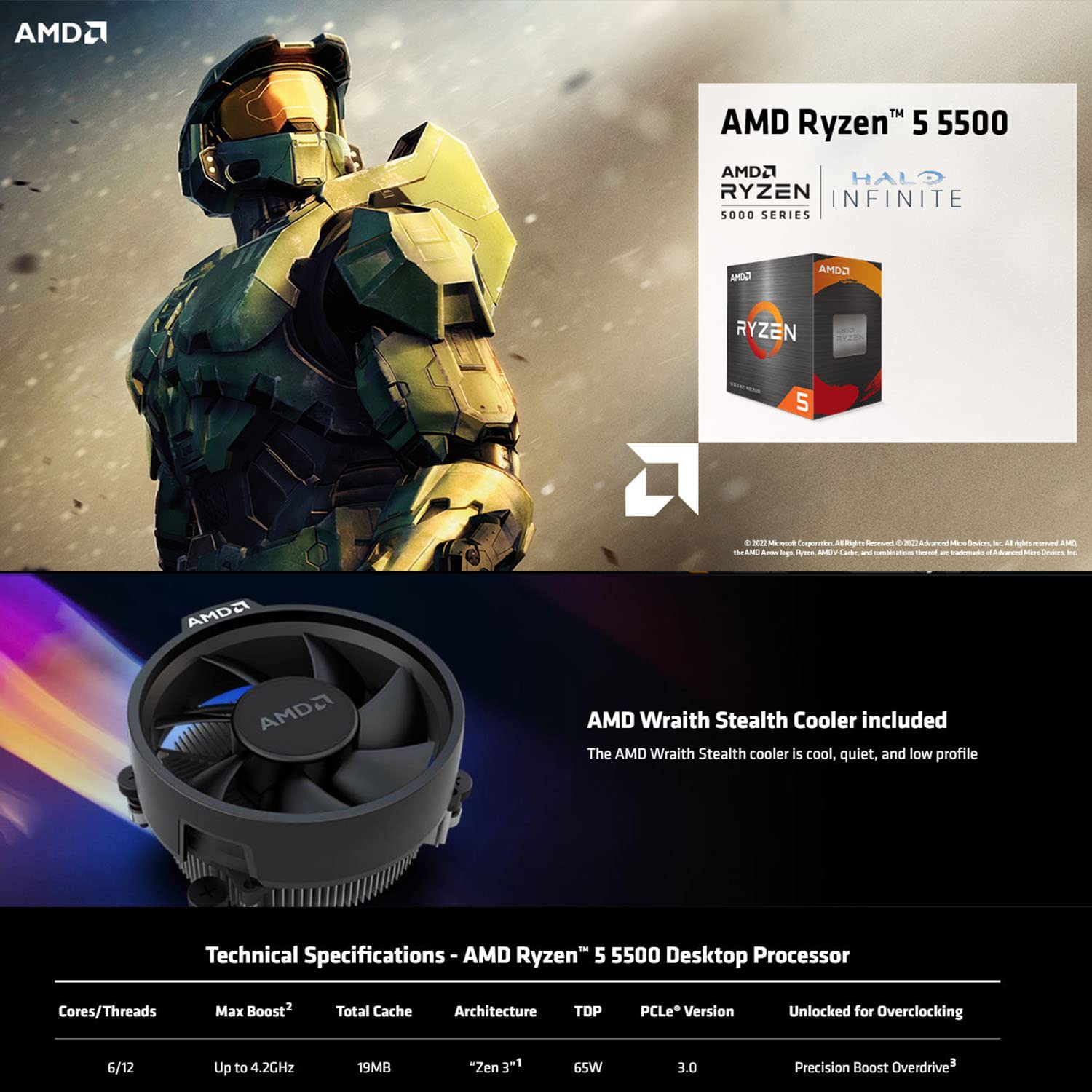 Mua Micro Center AMD Ryzen 5 5500 6-Core, 12-Thread Unlocked Desktop ...