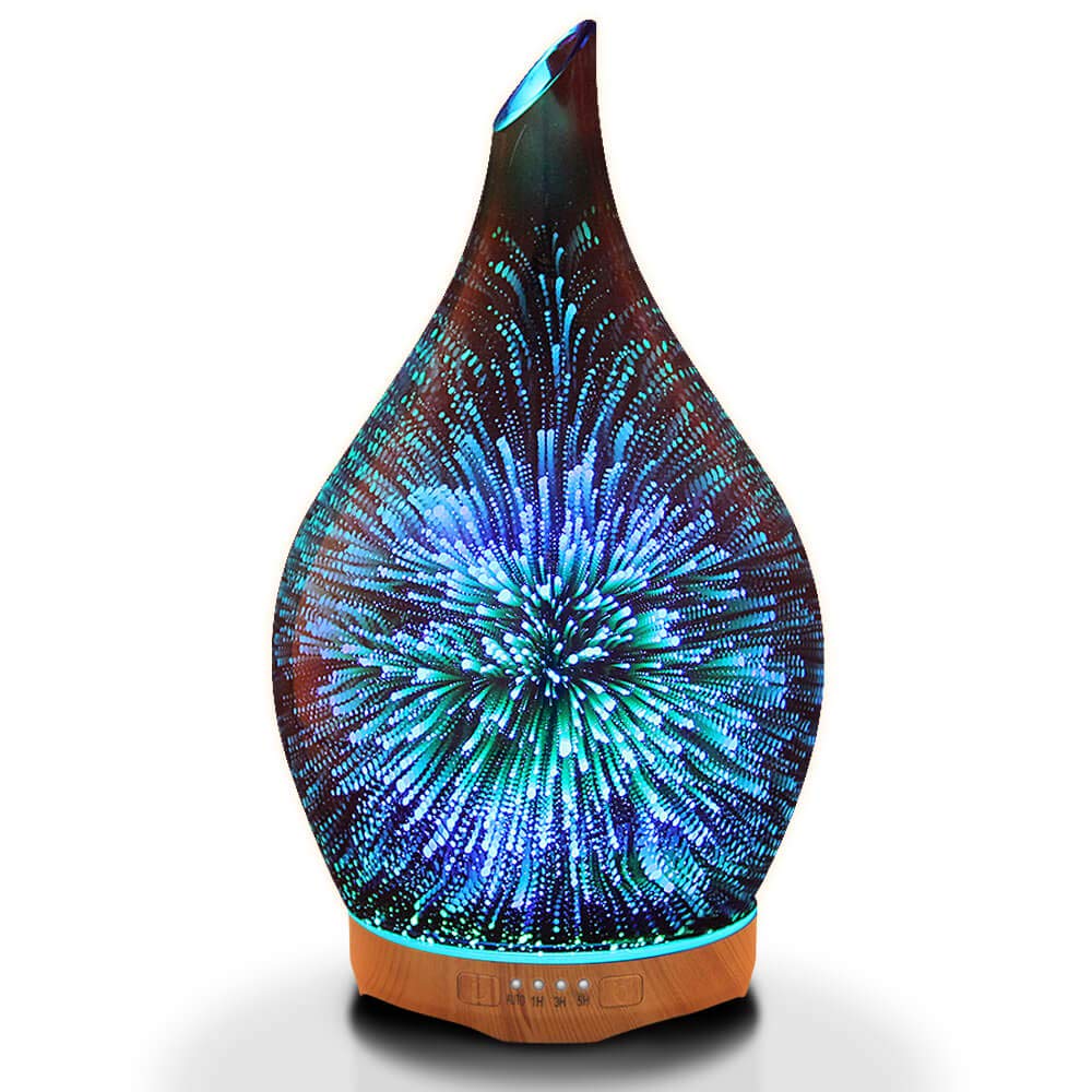 Rose Gold Essential Oil Diffuser, Aroma Ultrasonic Humidifier, Night ...