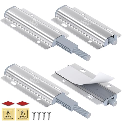 Magnetic Push Close Cabinet Latch Jiayi 4 Pack Push to Open Door Latch ...