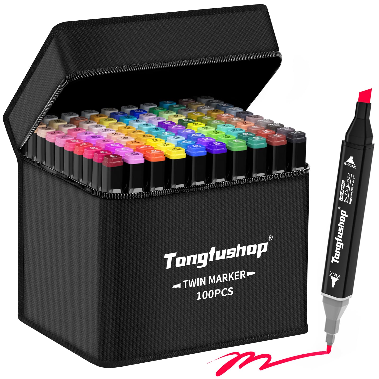 Mua 100 Colors Alcohol Markers, Double Tip Blender Art Drawing Markers ...