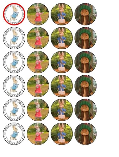 24 x Peter Rabbit #2 Cupcake Toppers: Amazon.co.uk: Kitchen & Home