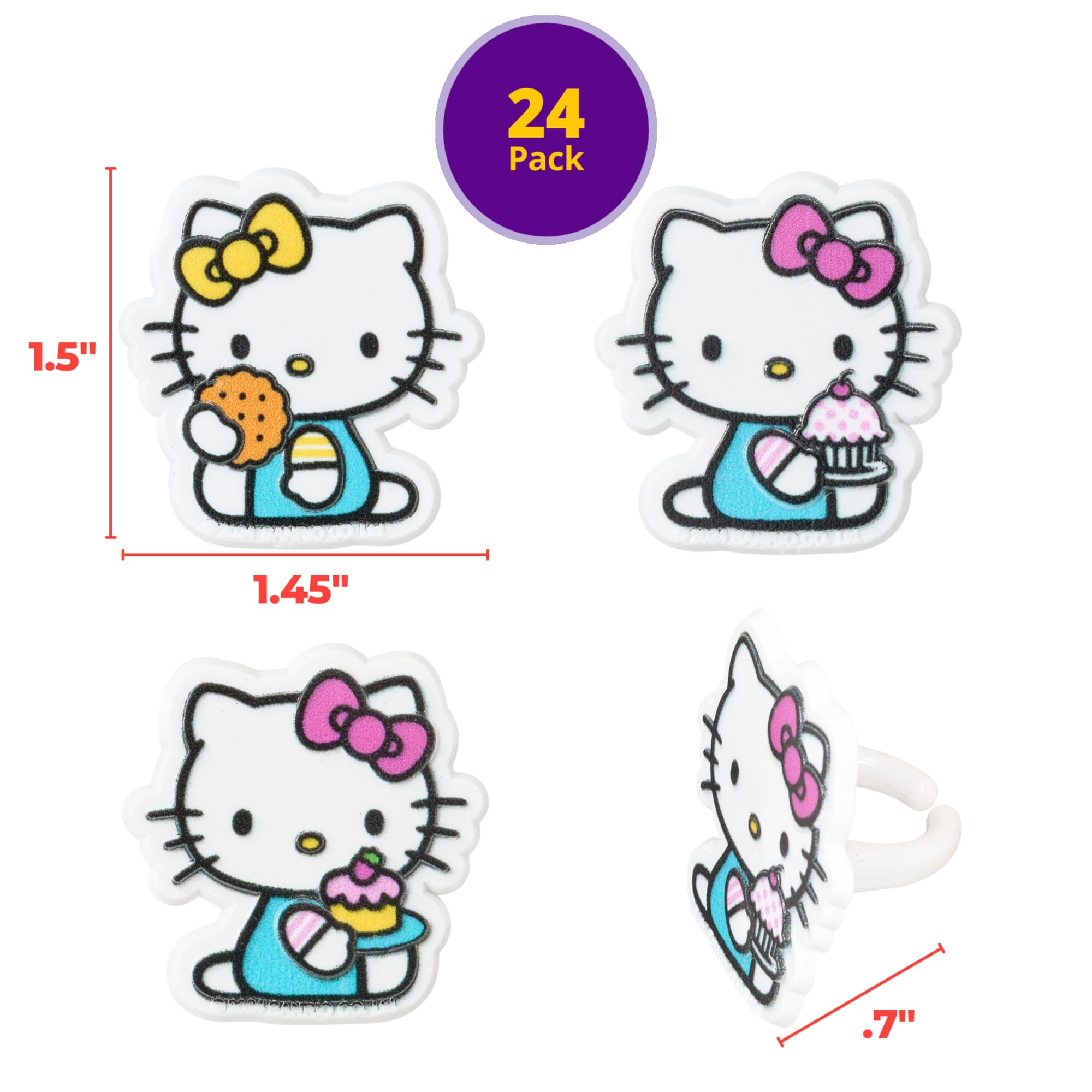 Mua DecoPac Hello Kitty® Rings, Cupcake Decorations Featuring Hello ...