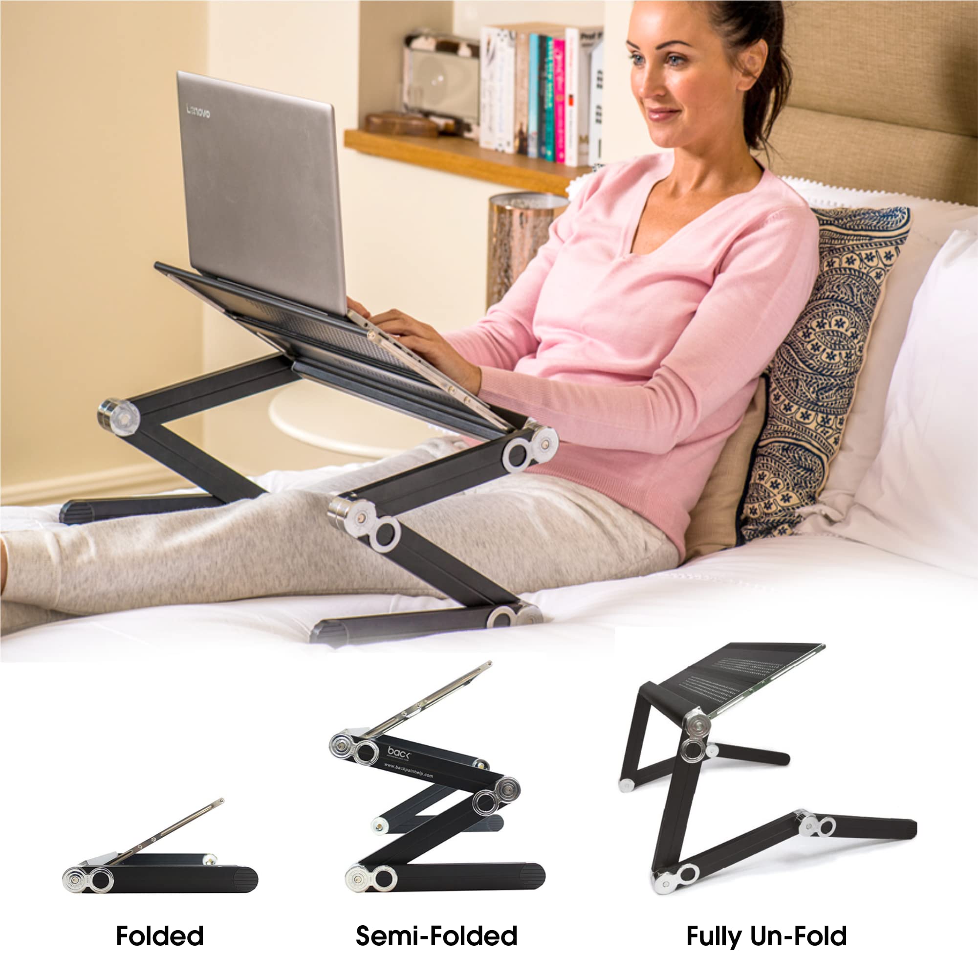 BackPainHelp Posture Laptop Stand Desk Table Tray For Bed, High Quality ...