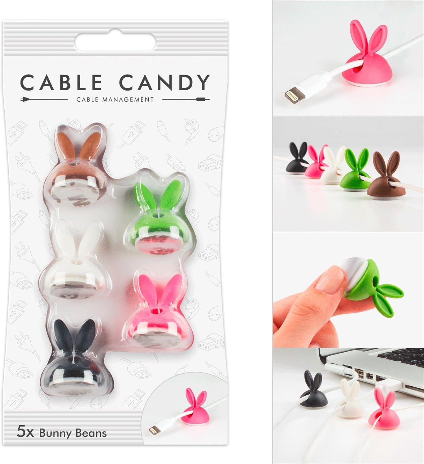 Cable Holder and Cable Management – Cable Candy – Bunny Beans – BigaMart
