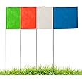 Amazon.com : Marking Flags100 pack 4x5x15 inch wire 4 color pack Orange ...