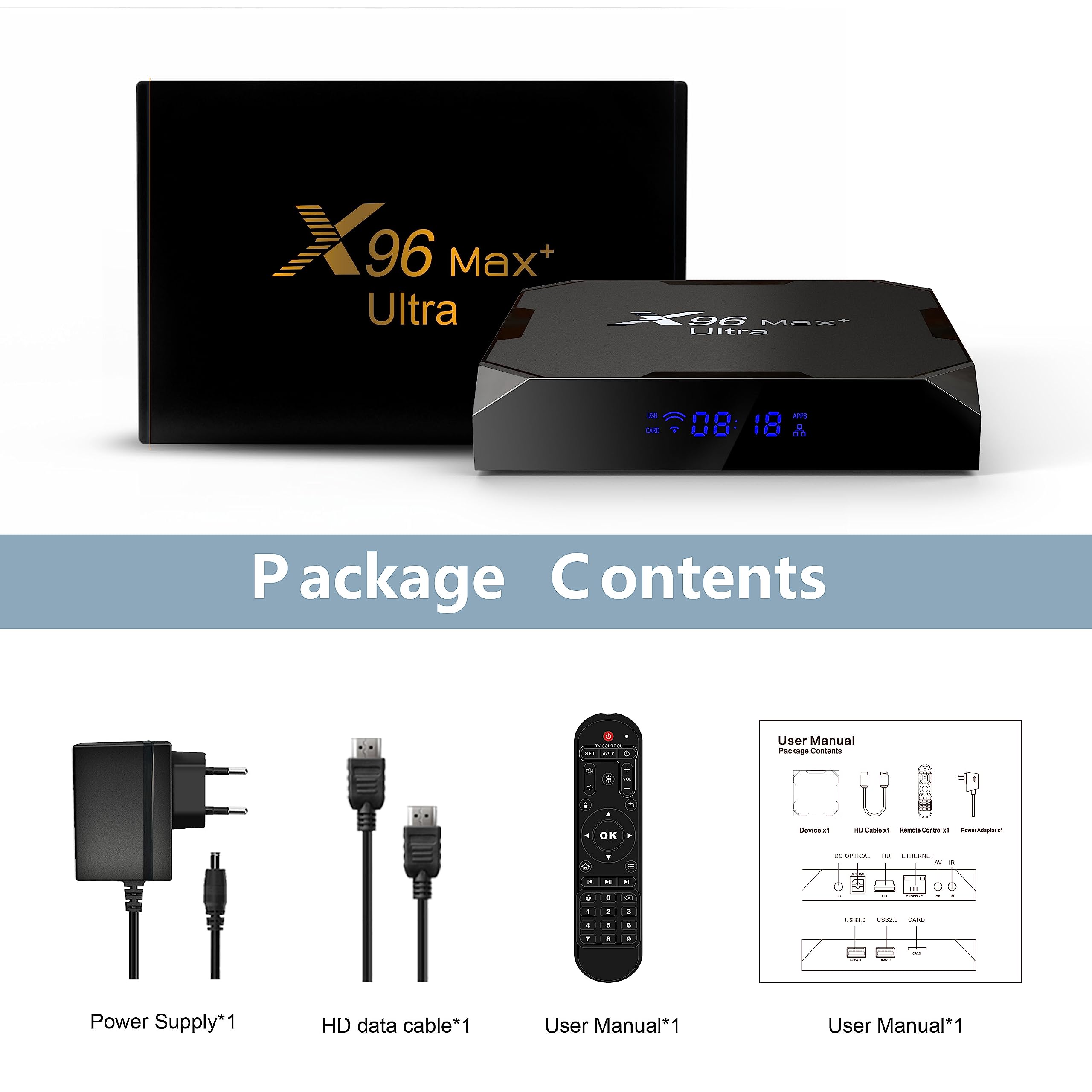 Mua VTNIU X96 Max Plus Ultra TV Box Android 11 Amlogic S905X4 4GB 32GB Support AV1 HDMI 8K Video ...