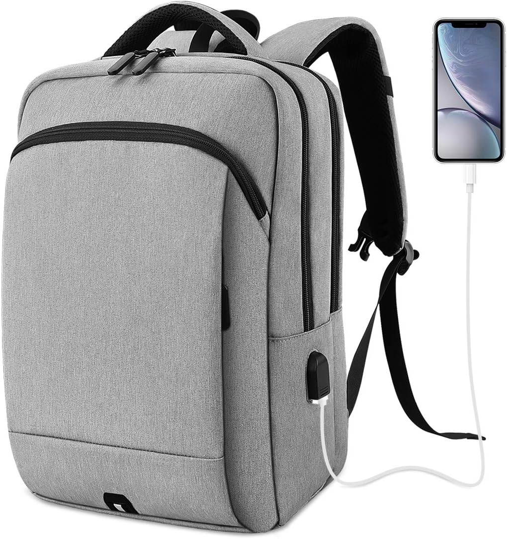 NUBILY Zaino PC 15.6 Pollici con Caricatore USB Zaino Lavoro Uomo Donna ...