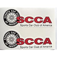 Amazon.com: 2 SCCA Sports Car Club of America with Tire Die Cut Decals ...