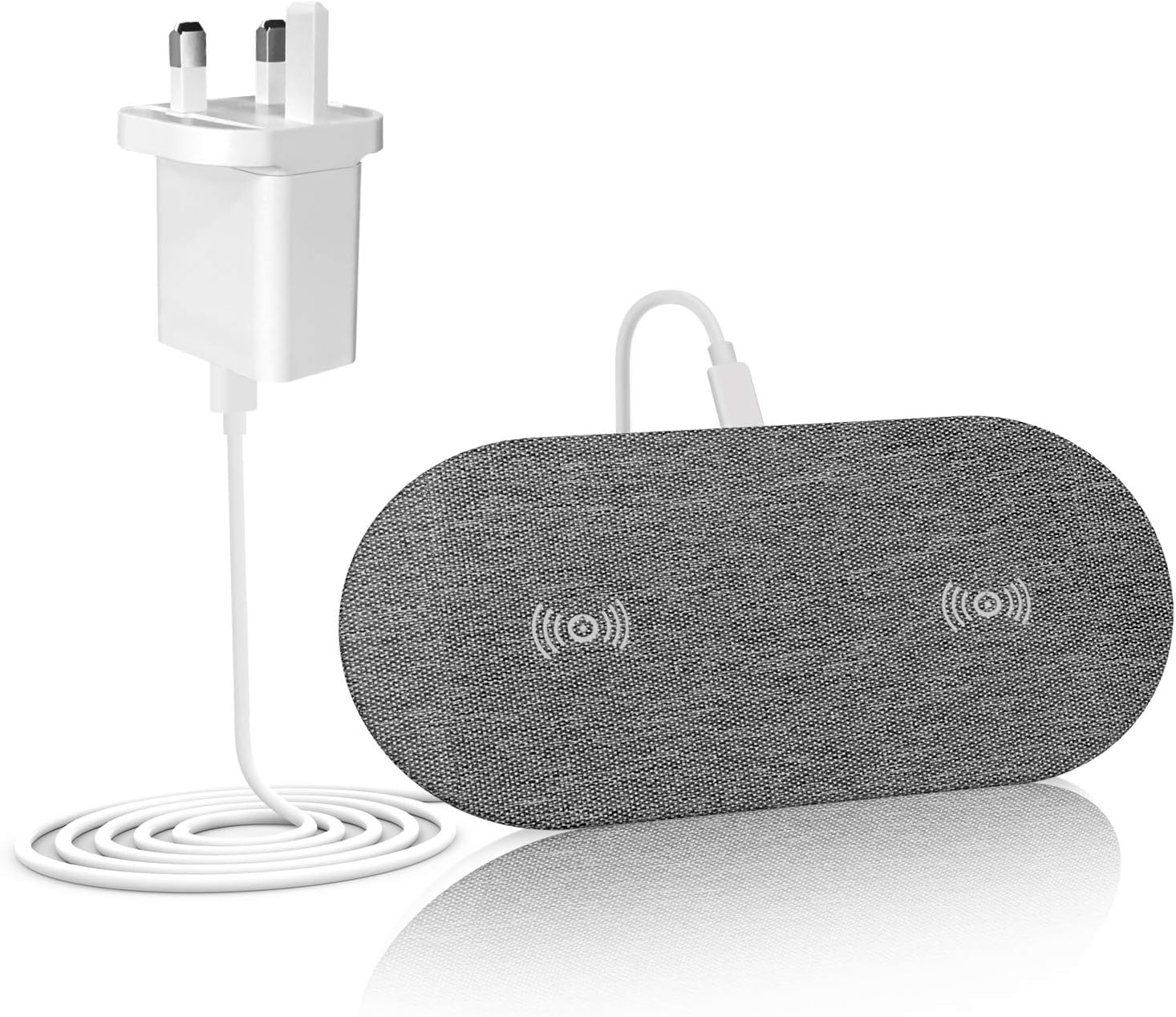 Lecone Dual Wireless Charger, Double 10W Qi Wireless Charging Pad Compatible with iPhone 11, X ...