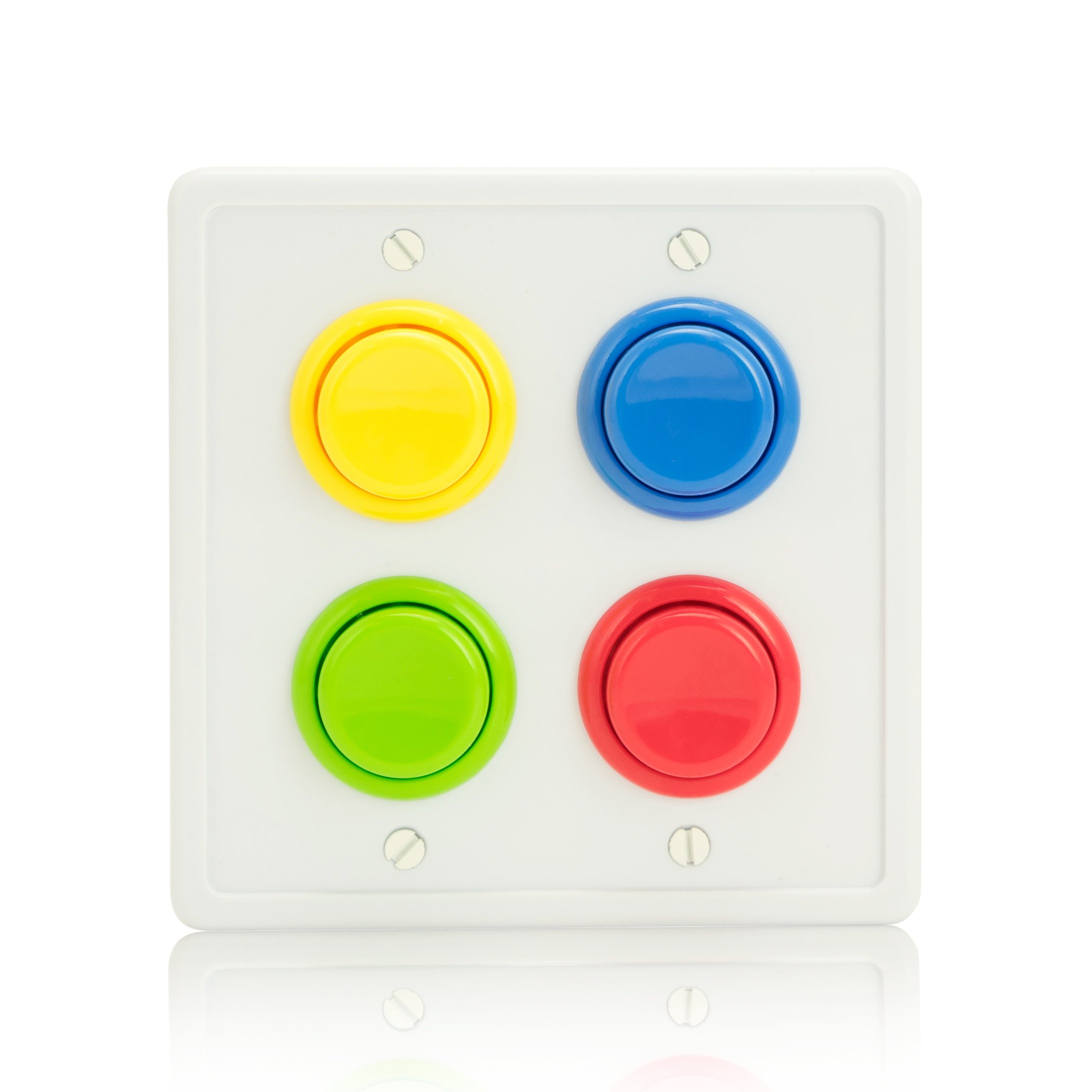 Buy Arcade Light Switch Plate Cover, (White/Red,Blue,Green,Yellow ...