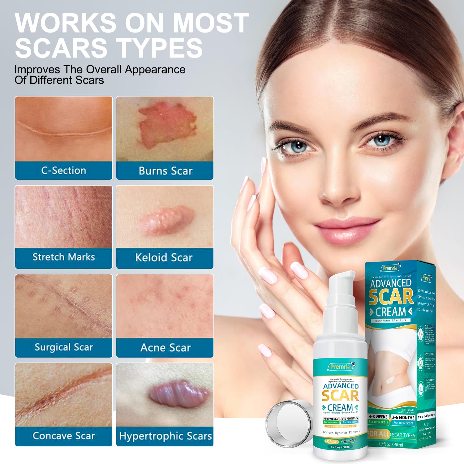 Mua Scar Cream, Silicone Scar Gel, Advanced Scar Gel for Surgical Scars ...