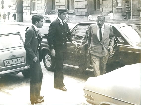 Amazon.com: Vintage photo of Aristotle Onassis coming out of car ...