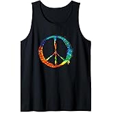 Amazon.com: mens tie dye apparel peace sign for women too T-Shirt ...