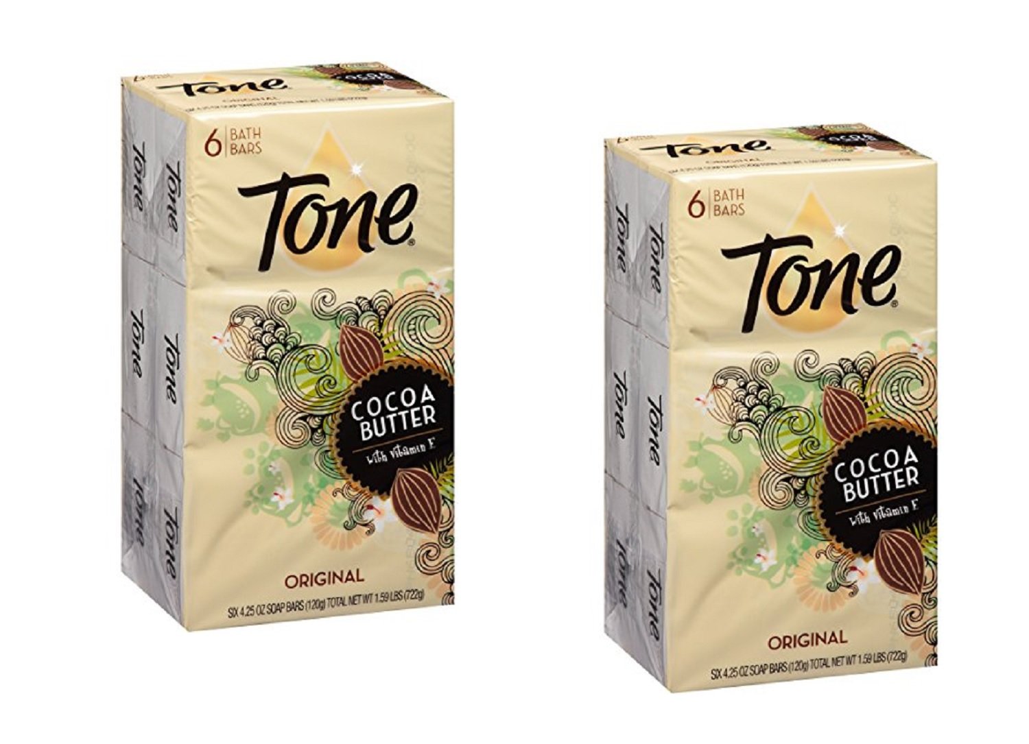 Amazon.com : Tone Bath Bars Cocoa Butter Mango Splash, 4.25 Oz, 2 Count ...