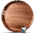 Amazon.com: Extra Large Round Serving Tray | 20INCH | Heavy Duty Acacia ...