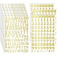 Amazon.com: Prasacco Gold Letter Stickers - 12 Sheets of Self-Adhesive ...
