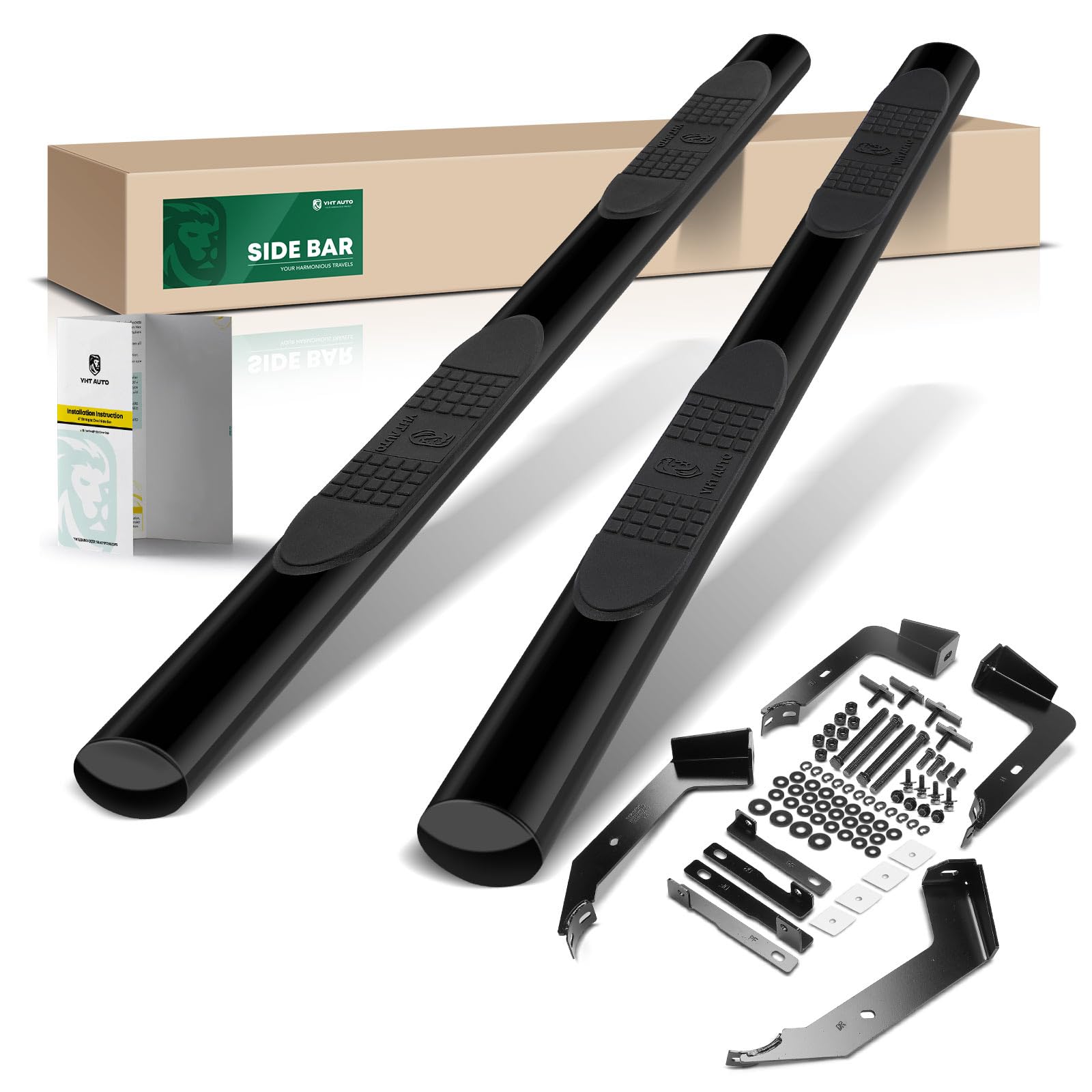 YHTAUTO 4 Inch Running Boards Side Steps Fit Dodge Ram 1500 2002-2008 ...