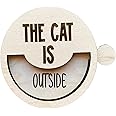 Amazon.com: Cat is In or Out Sign Reminder - Cat Inside/Outside Wooden ...