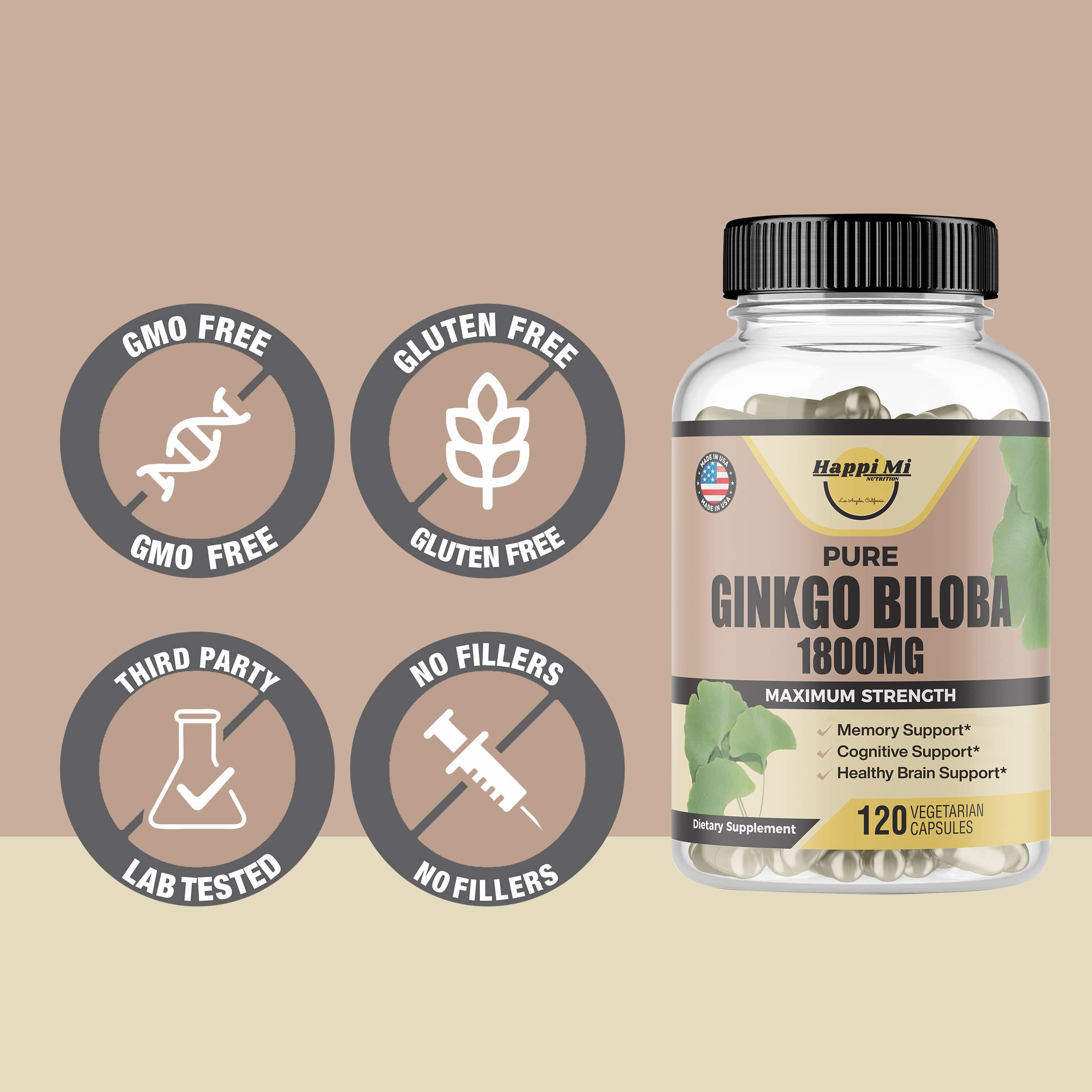Mua Ginkgo Biloba 1800mg, Ginkgo Biloba Organic, Memory & Brain ...
