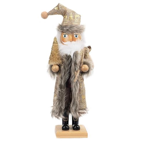 FUNPENY 19" Christmas Decorative Nutcracker, Handmade wooden Santa ...